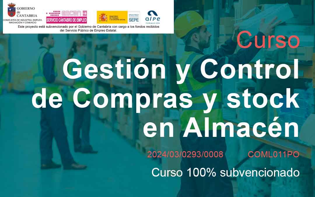 Curso: GESTION Y CONTROL DE COMPRAS Y STOCK EN ALMACEN — Alpe